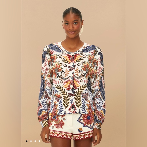 FARM Rio | Sweaters | Nwt Farm Rio Boho Glam Off White Knit Cardigan ...
